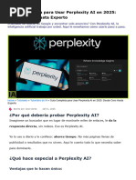 M02-R05-Tutorial ¿Cómo Crear y Configurar Tu Cuenta de Perplexity y Hacerla Más Segura | PDF ...