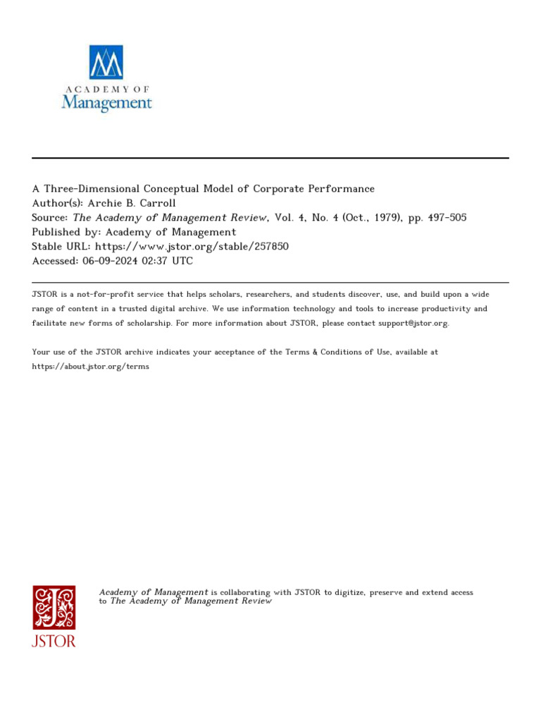 Carroll ThreeDimensionalConceptualModel 1979 | PDF | Conceptual Model