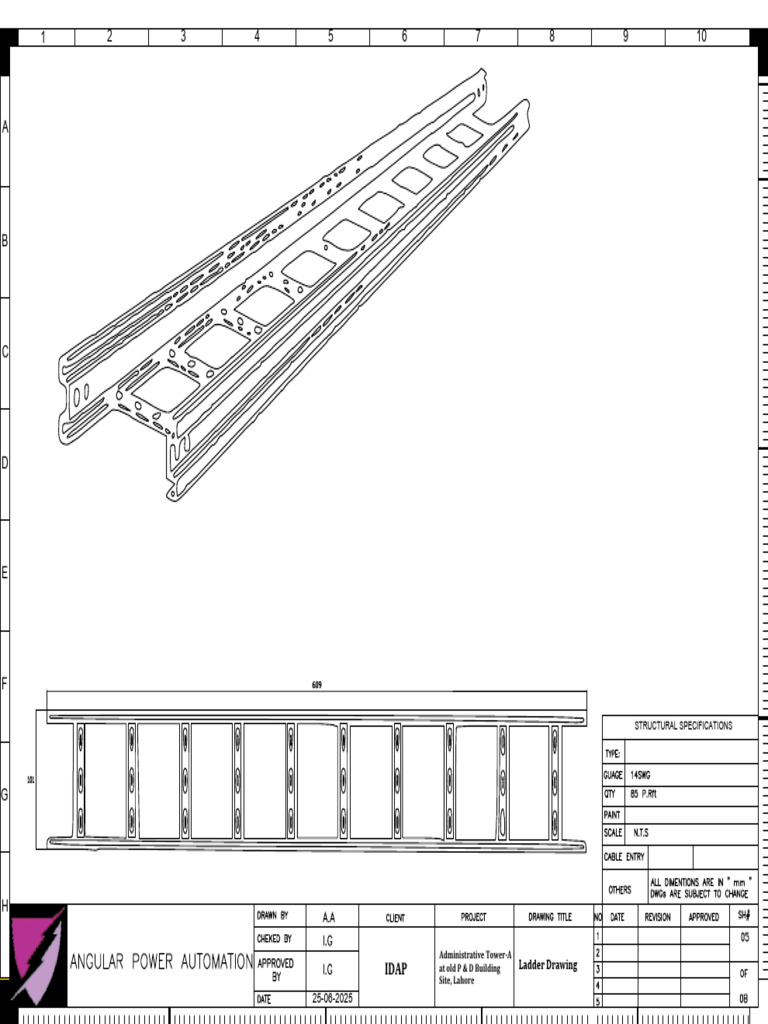 Ladder Drawing for Admin Tower-A | PDF