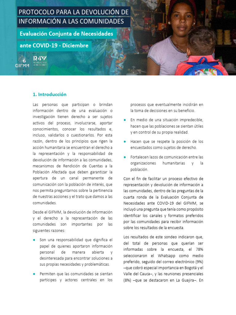 Protocolo Devolución de Información | PDF | Información | Comunicación