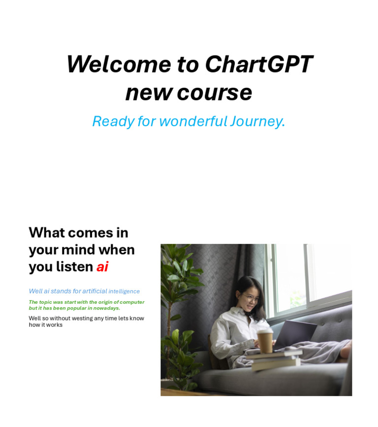 Welcome To Chartgpt New Course: Ready For Wonderful Journey | PDF
