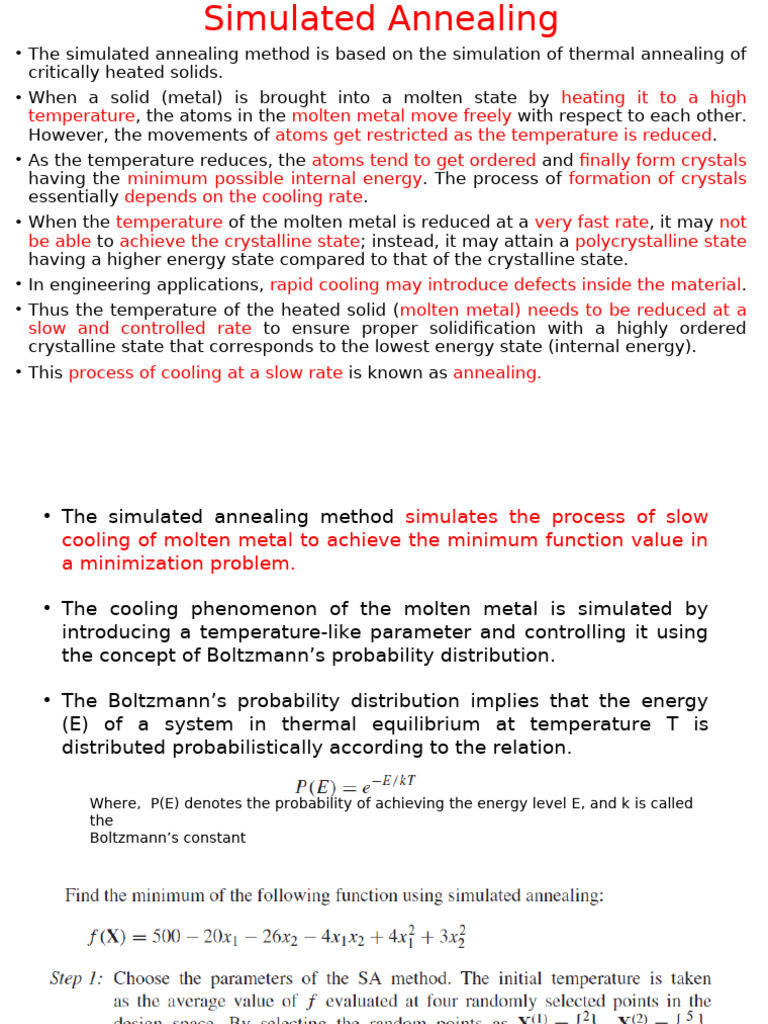 Simulated Annealing | PDF