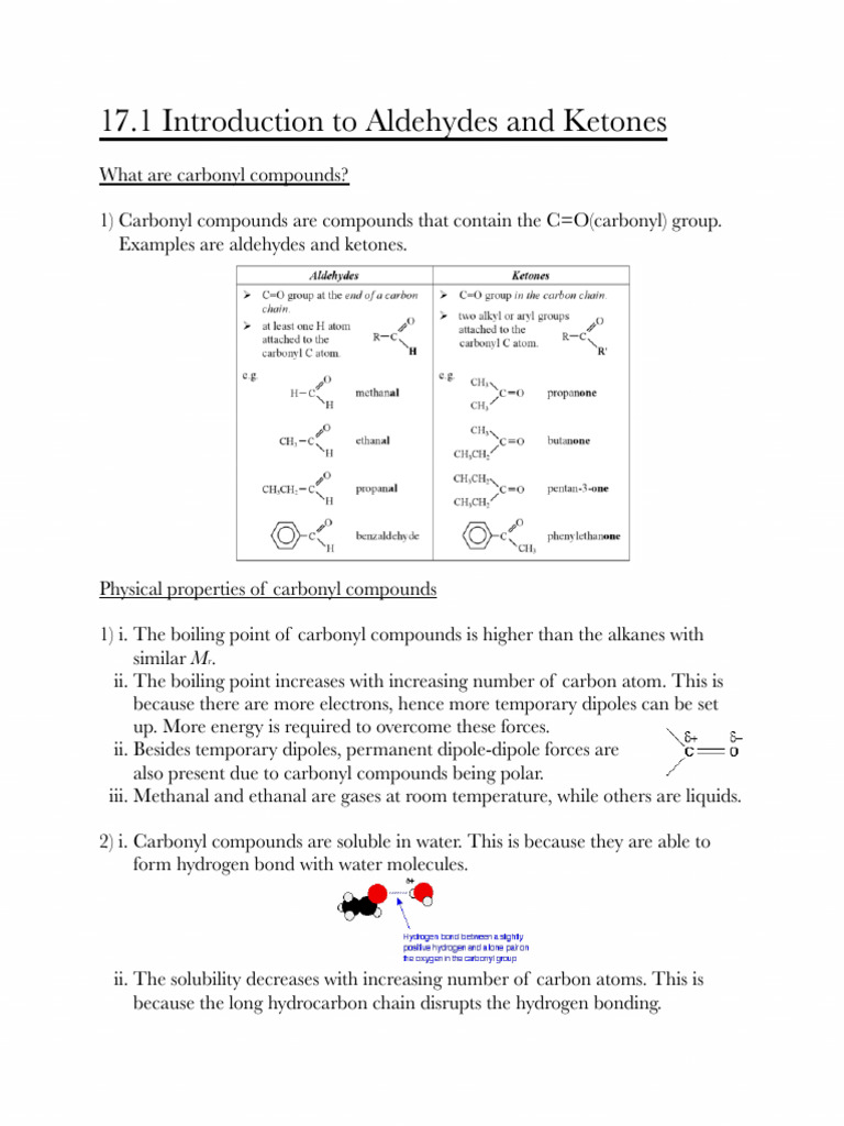 Ch17 Carbonyl Compounds | PDF | Aldehyde | Ketone