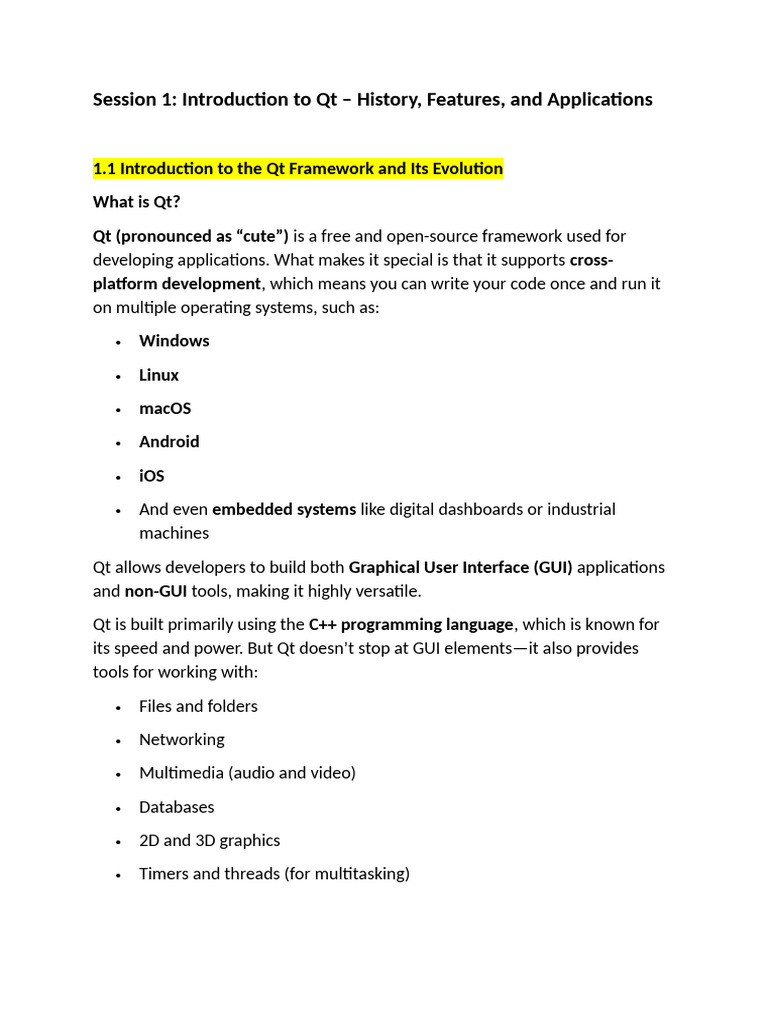 Introduction to Qt Framework Essentials | PDF | Mobile App | Graphical ...