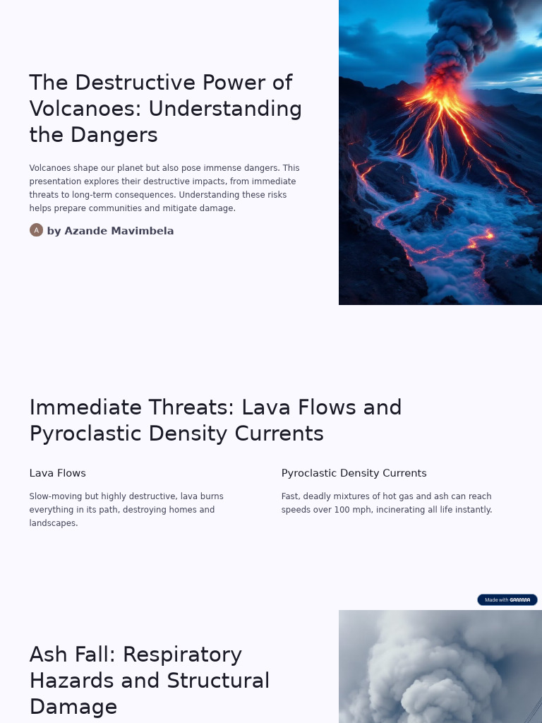 The Destructive Power of Volcanoes Understanding The Dangers | PDF ...