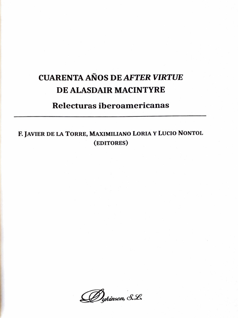 Con MacIntyre Pero Mas Alla de MacIntyre | PDF