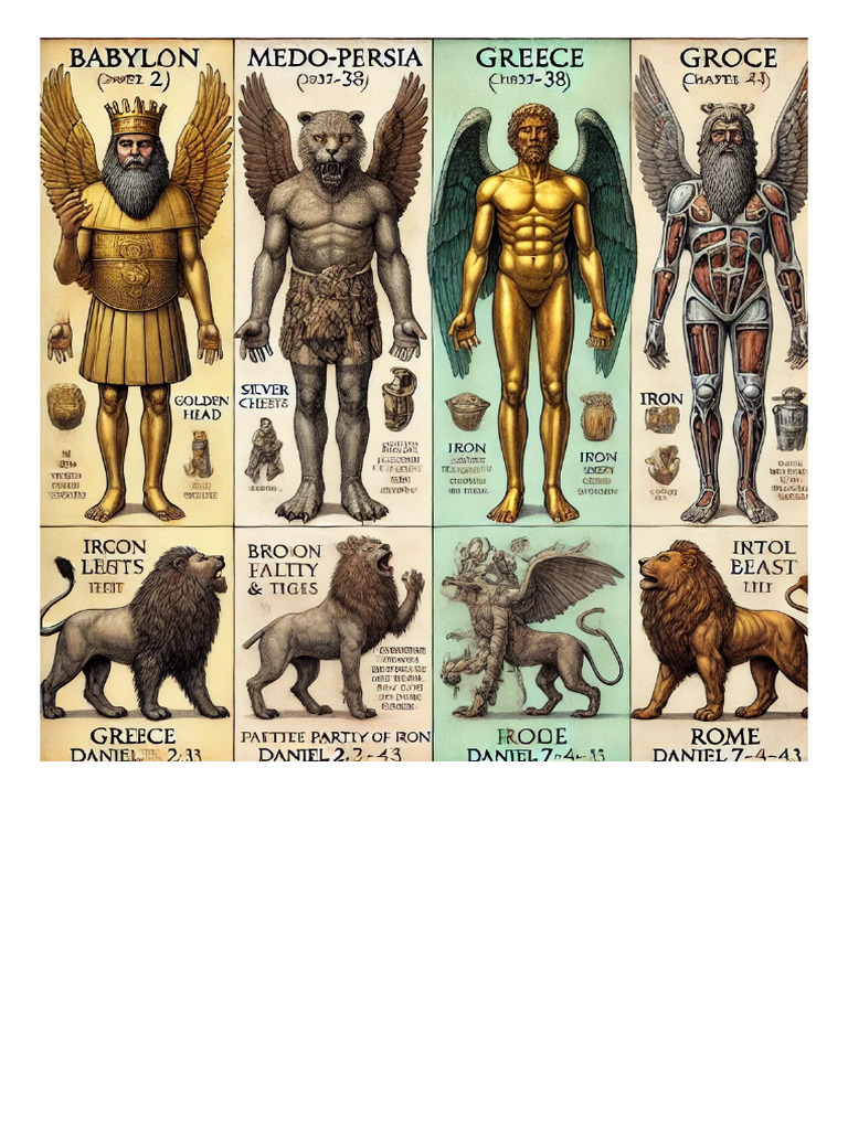 Daniel 2 and 7 Comparison Chart | PDF