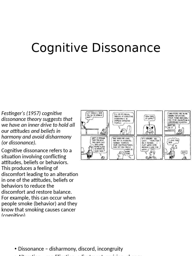 Cognitive Dissonance | PDF | Attitude (Psychology) | Psychology