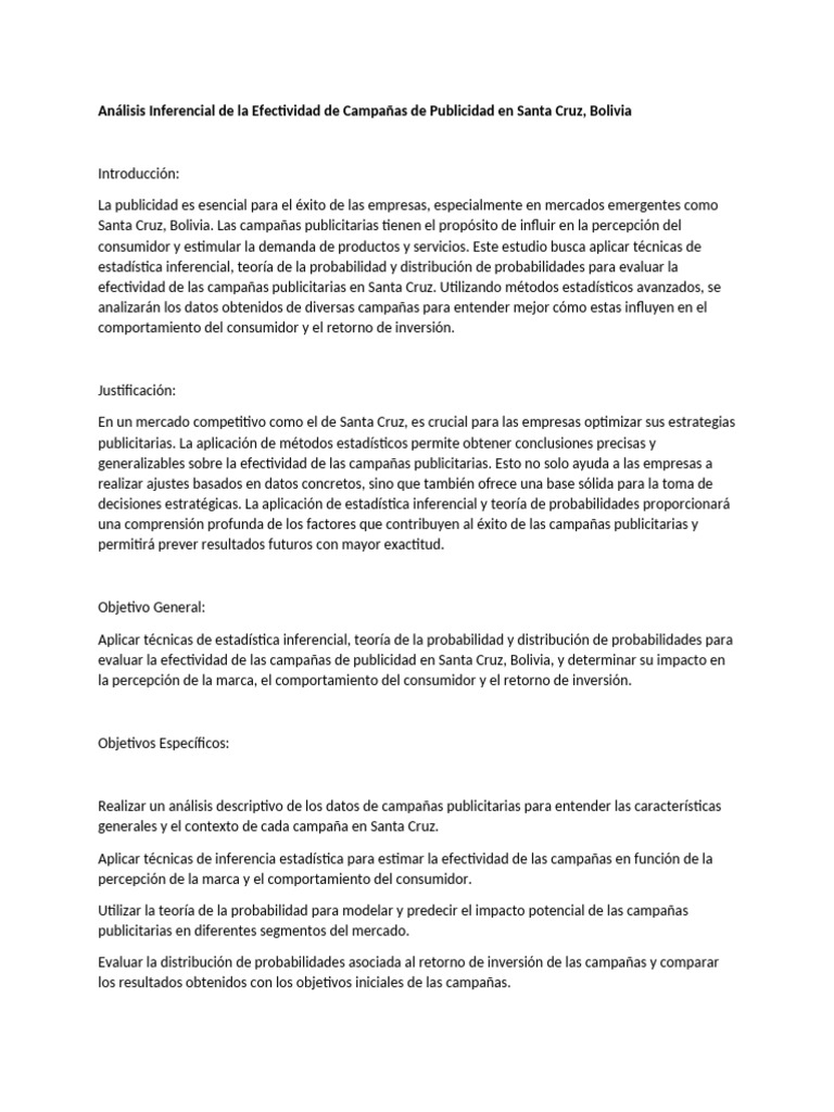 Proyecto Prueba 1 | PDF | Publicidad | Estadísticas