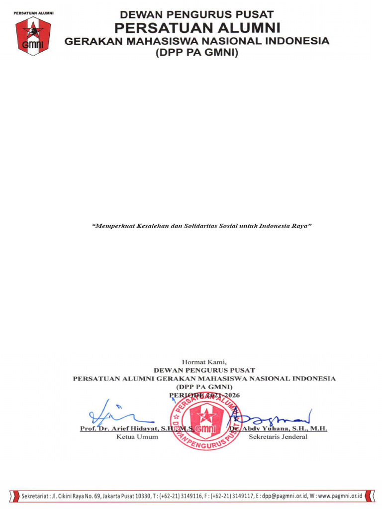 Undangan Halal Bihalal DPD Dan DPC | PDF