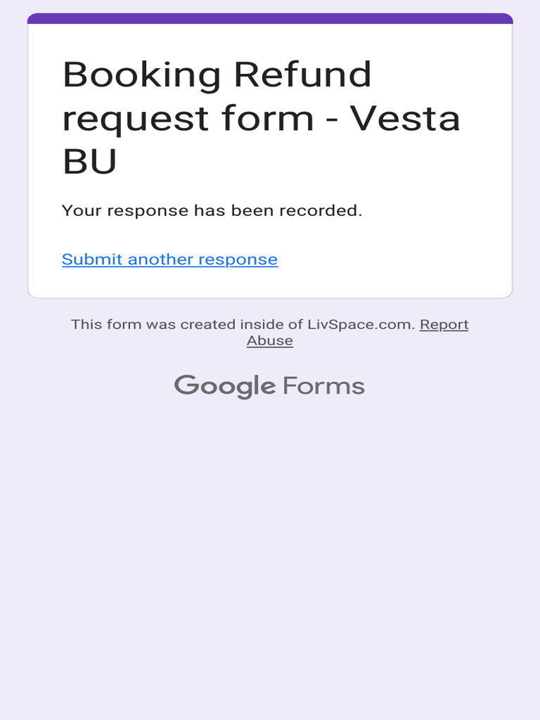 Booking Refund Request Form - Vesta BU | PDF