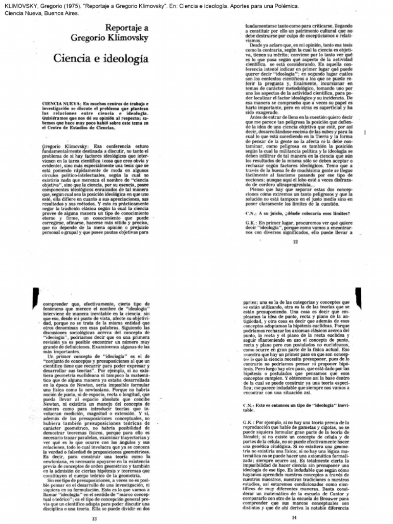 Klimovsky | PDF | Teoría | Método científico