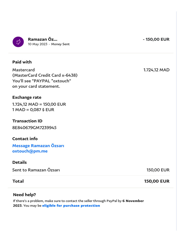 PayPal: Transaction Details | PDF