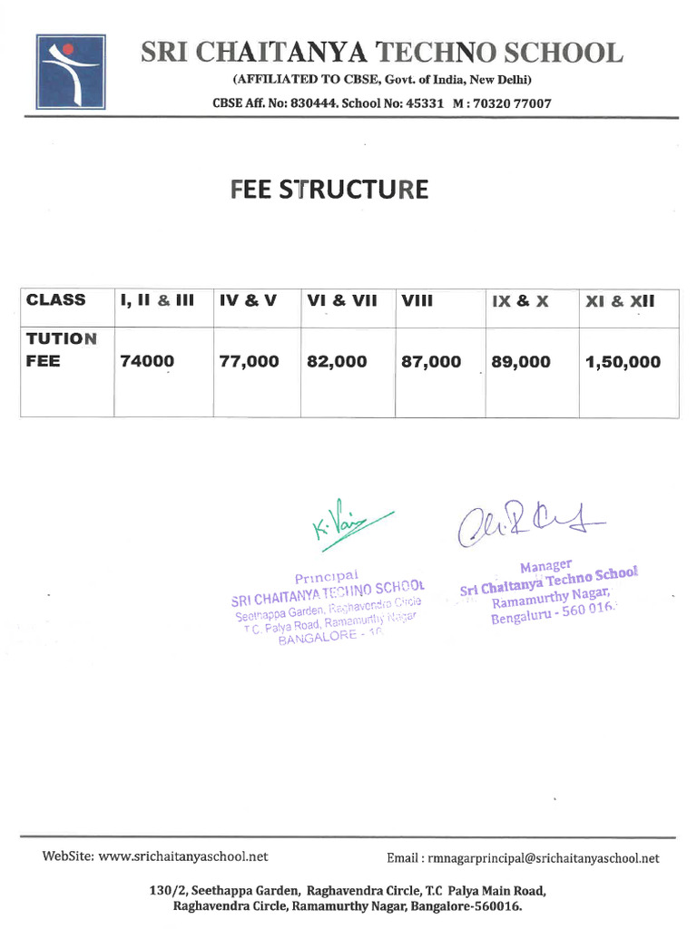 Fee Structure | PDF