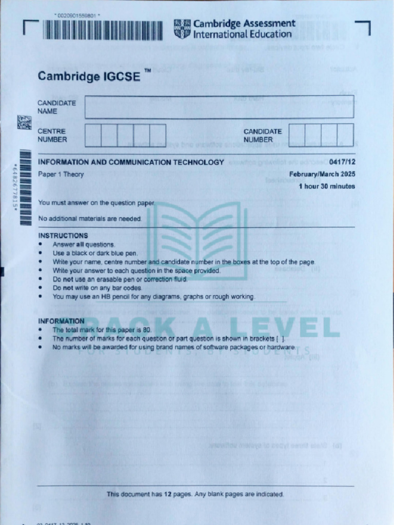 Ict Igcse 0417 2025 Feb March 12 Pdf