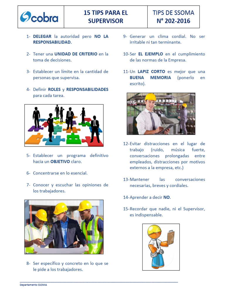 Supervisión Efectiva: 15 Consejos Clave | PDF