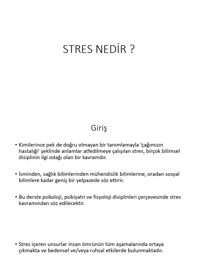 Stres Nedir? | PDF