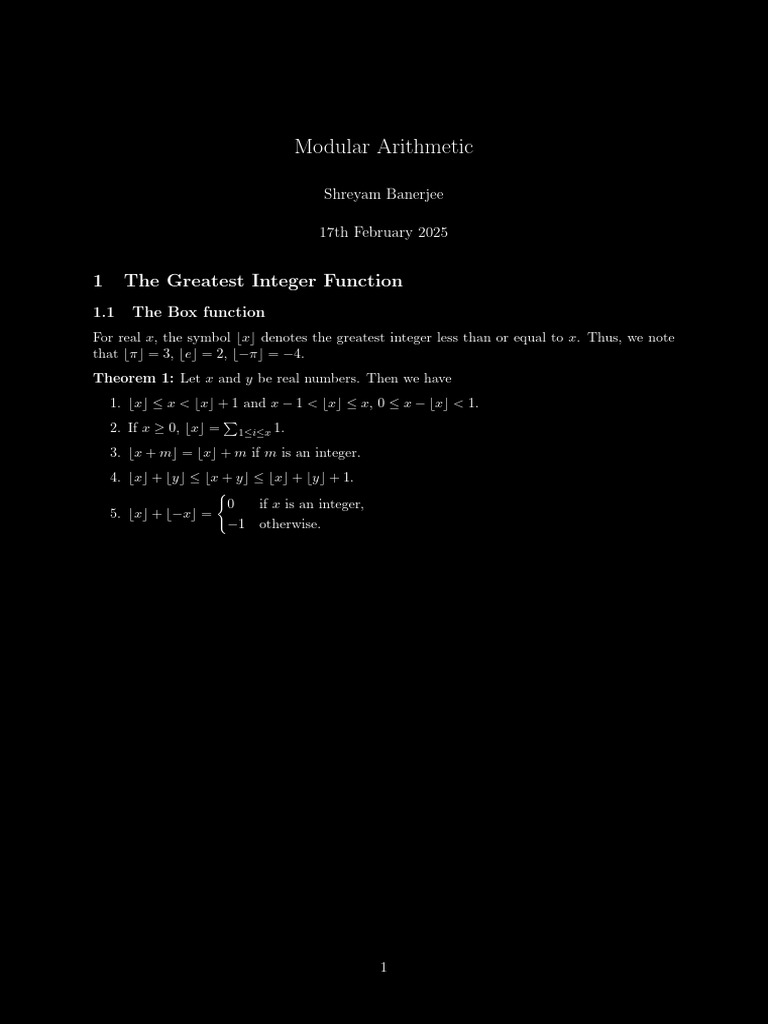 Understanding Modular Arithmetic Concepts | PDF | Mathematics | Number ...
