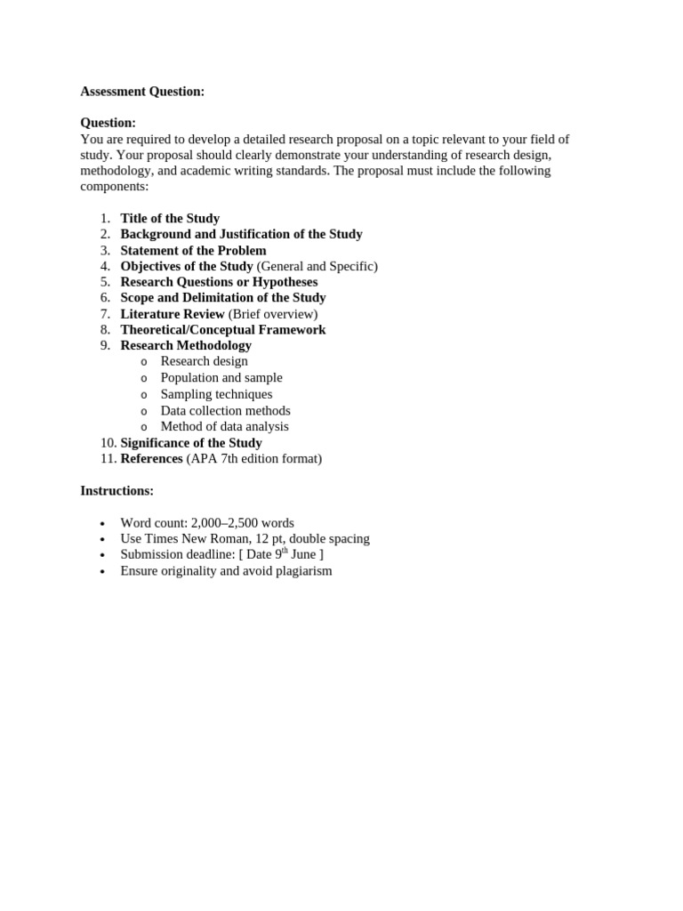Assessment Question | PDF