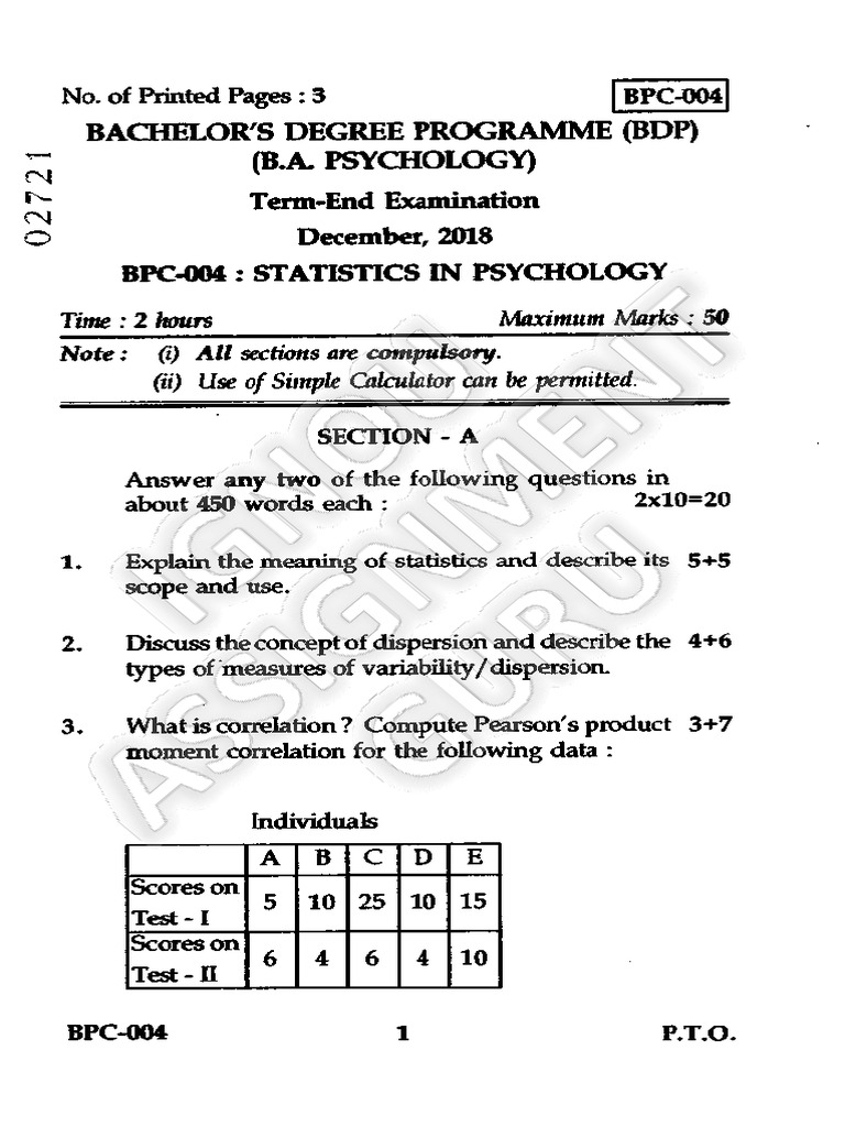 056 - BPC-004 D18 - Compressed | PDF | Statistics | Variance