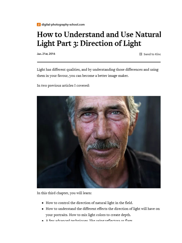 Mastering Natural Light Direction | PDF