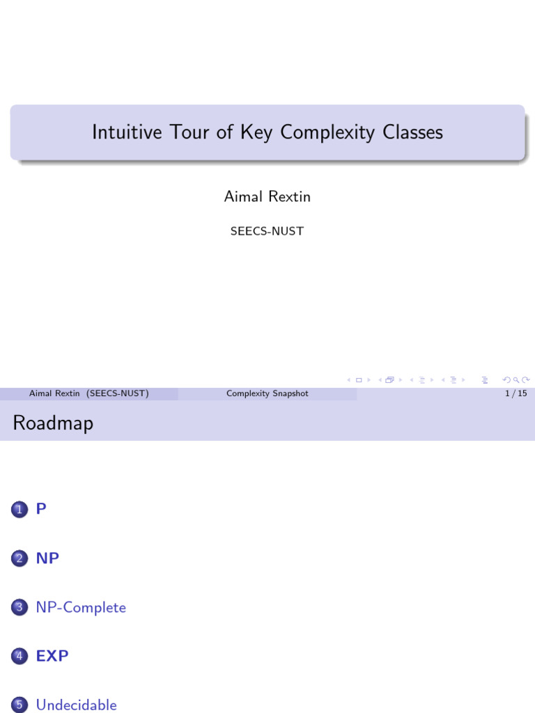 Computational Complexity (1) | PDF | Time Complexity | Computational Complexity Theory