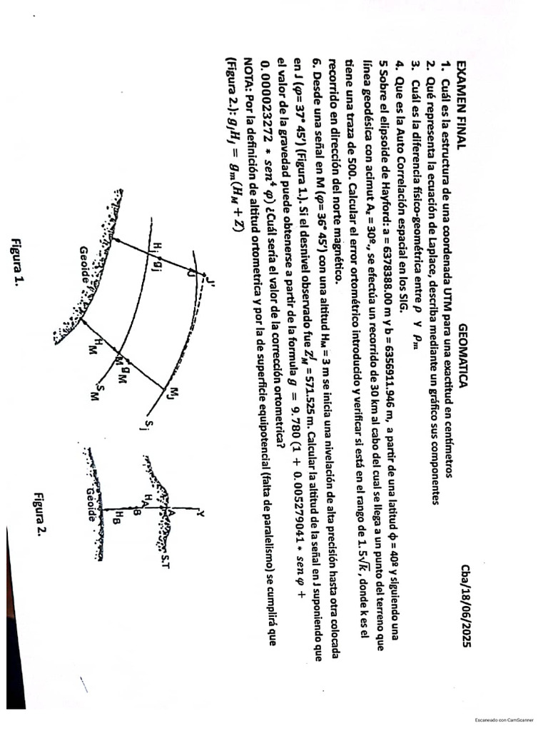 Examen Final Geomatica | PDF