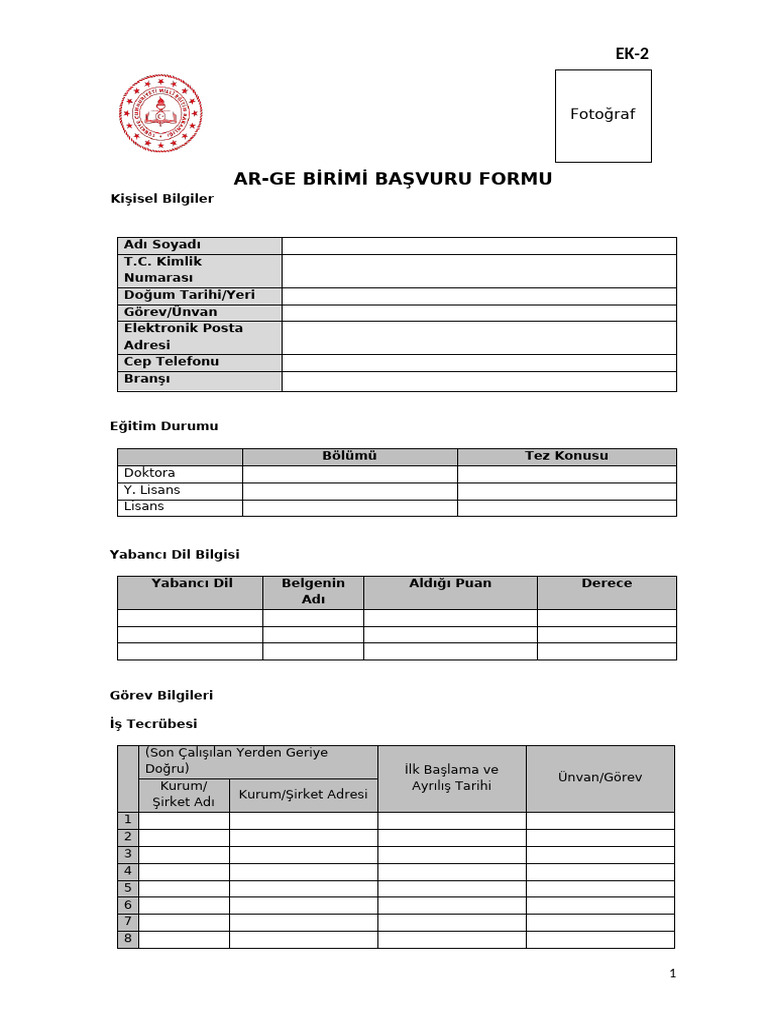 Basvuru Formu | PDF