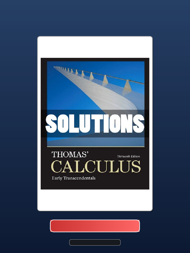 Complete Bundle Thomas Calculus Early Transcendentals 13th Ed Thomas ...
