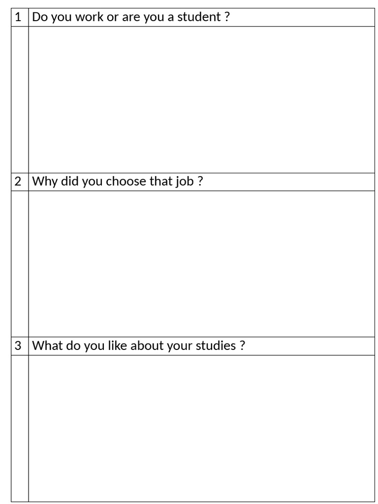 Part 1 - Work and Study | PDF