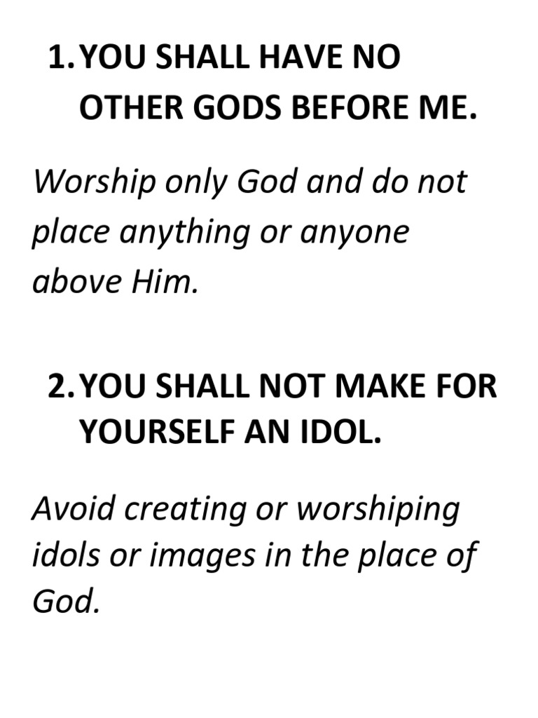 Ten Commandments Overview | PDF