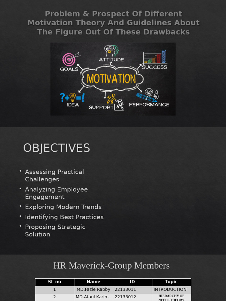 Problem & Prospect of Different Motivation Theory and | PDF | Self ...
