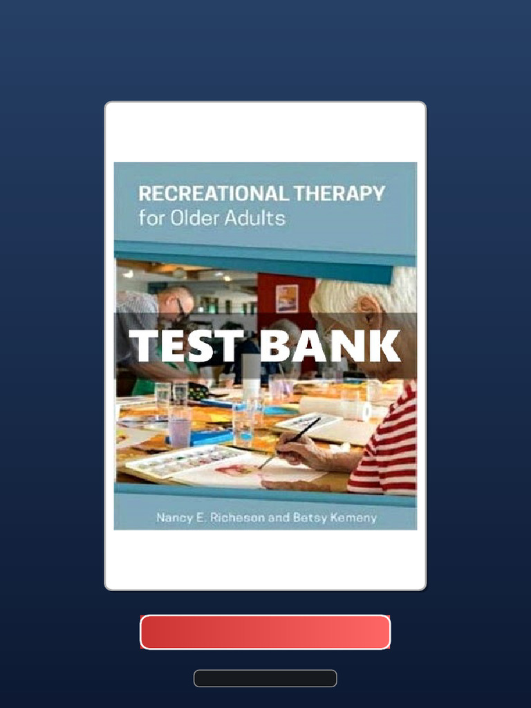 Complete Bundle Recreational Therapy For Older Adults 1 Ed Richeson ...