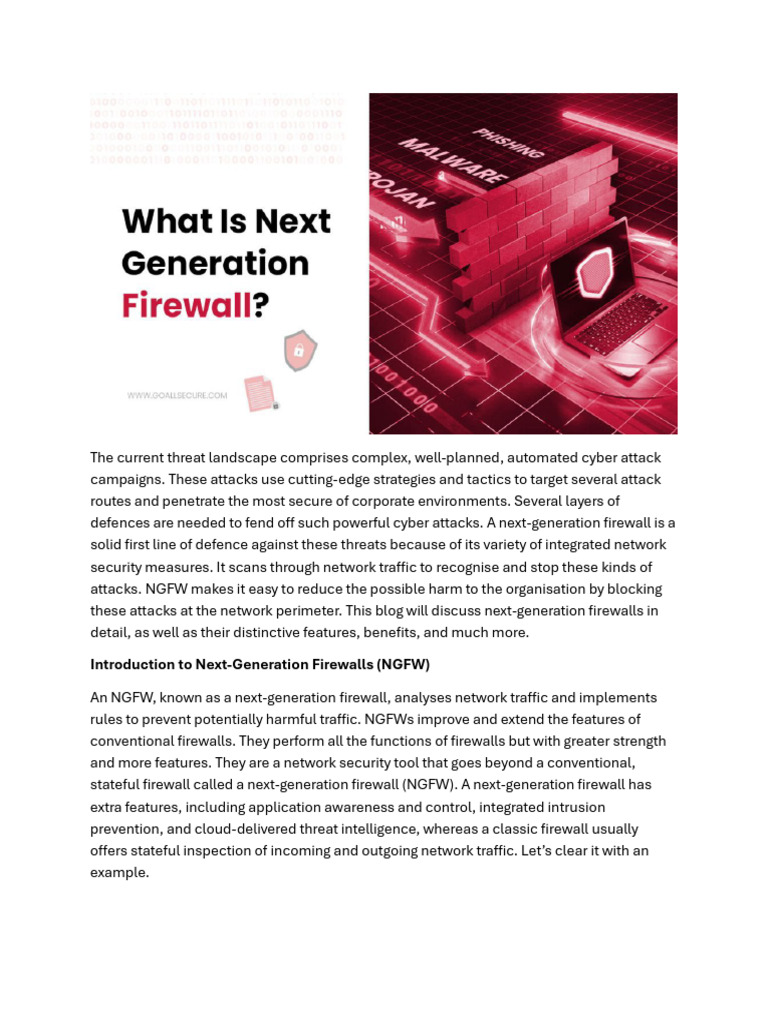 Next Generation Firewall | PDF | Transport Layer Security | Firewall ...