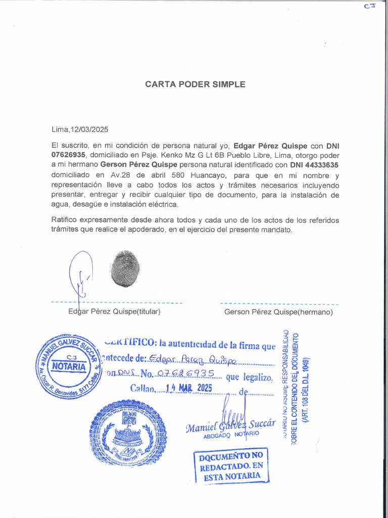 Carta Poder | PDF