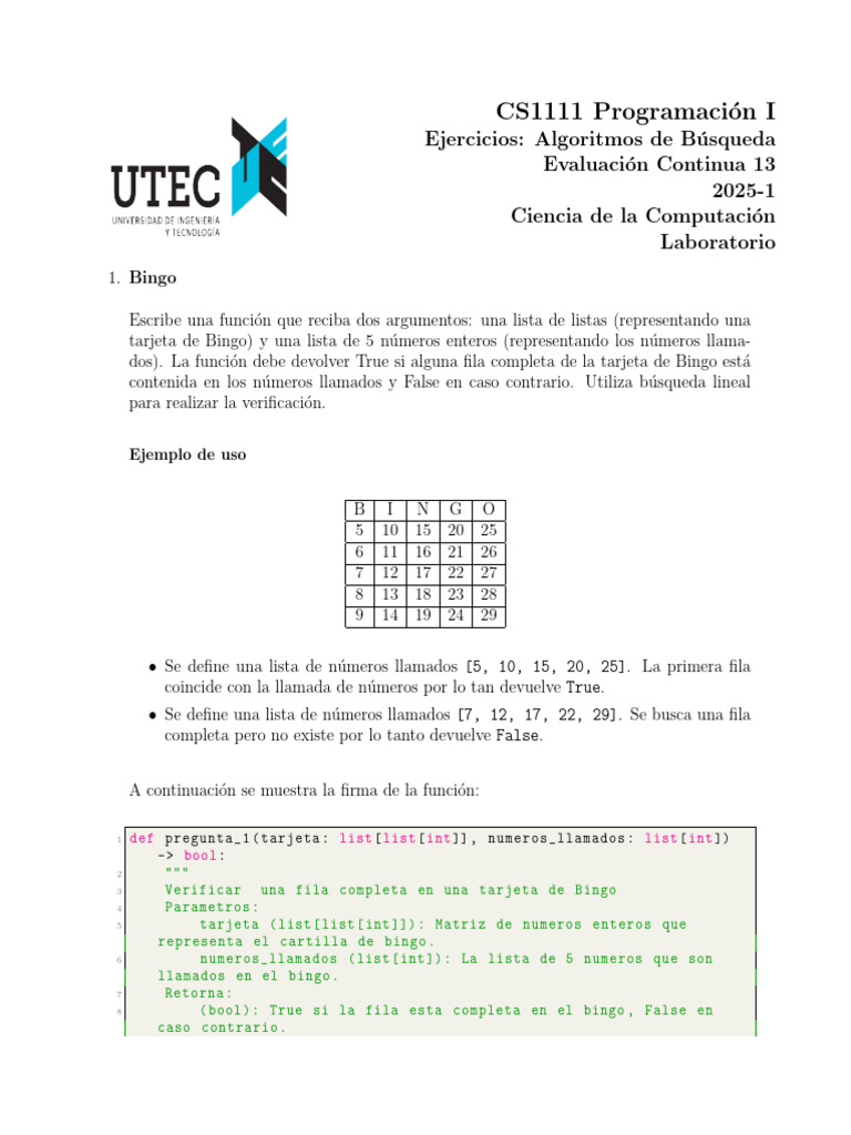 13 25 1 Enunciado Prog1 Eval Continua 13 Búsqueda | PDF | Informática | Ciencias de la Computación