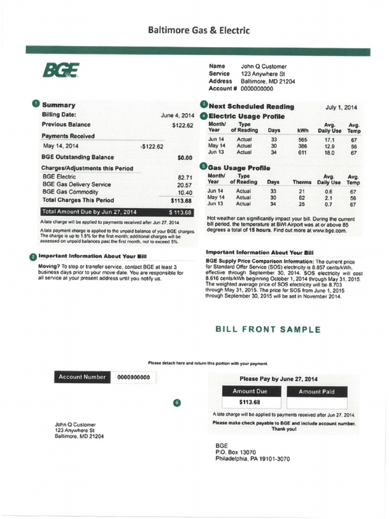 BGE Bill | PDF