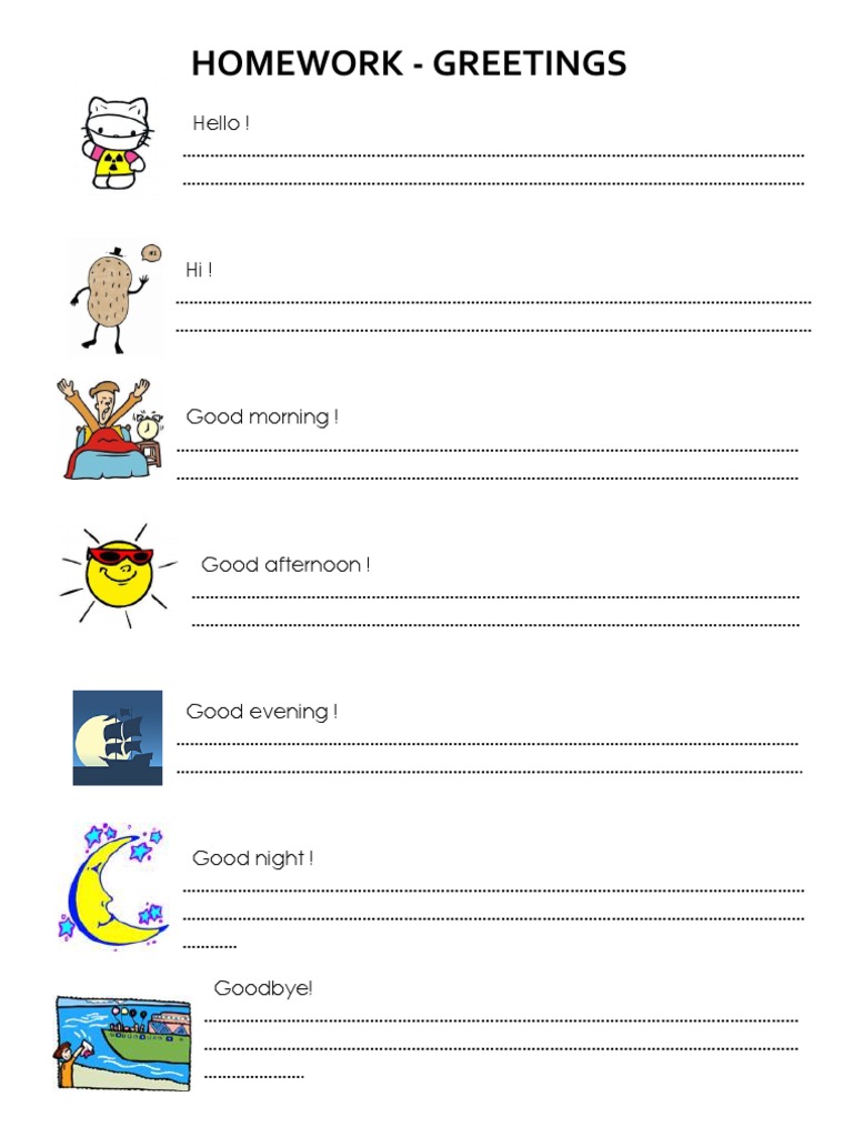 Homework - Greetings | PDF