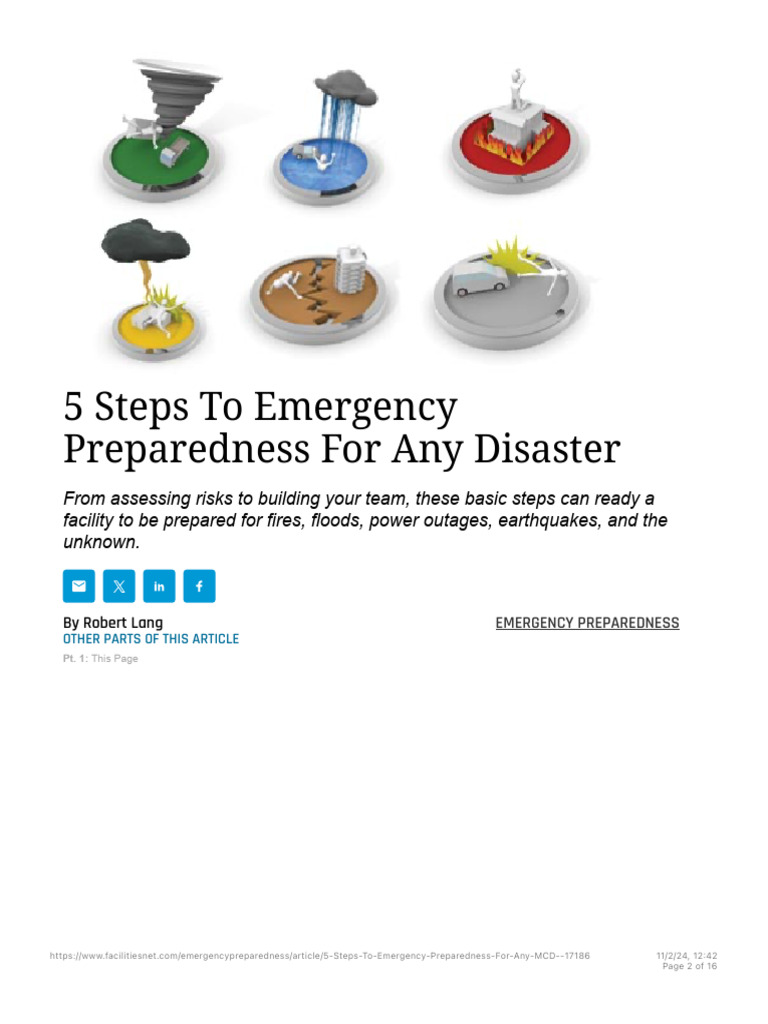5 Steps to Disaster Preparedness Guide | PDF | Emergency Management ...