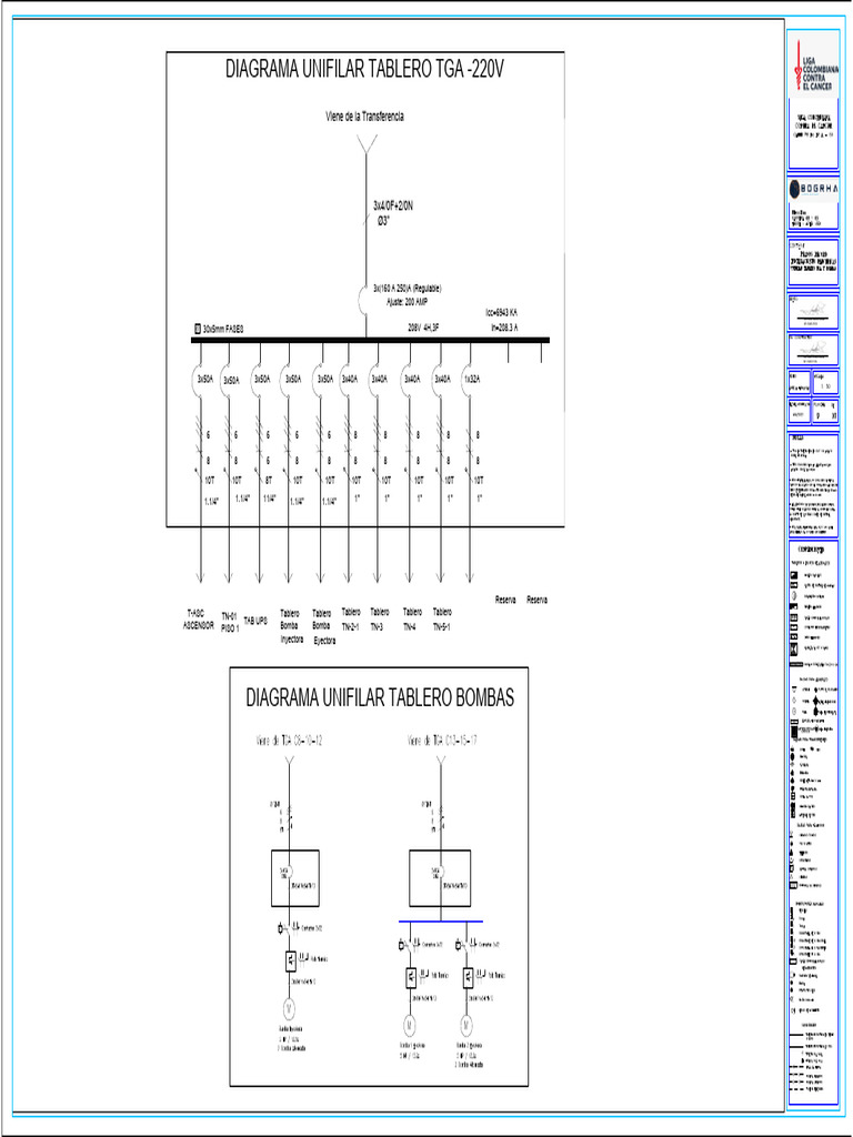 Planos Record Elec Ligacontraelcancer - Ie-09 Unifilar Tga y Bombas | PDF