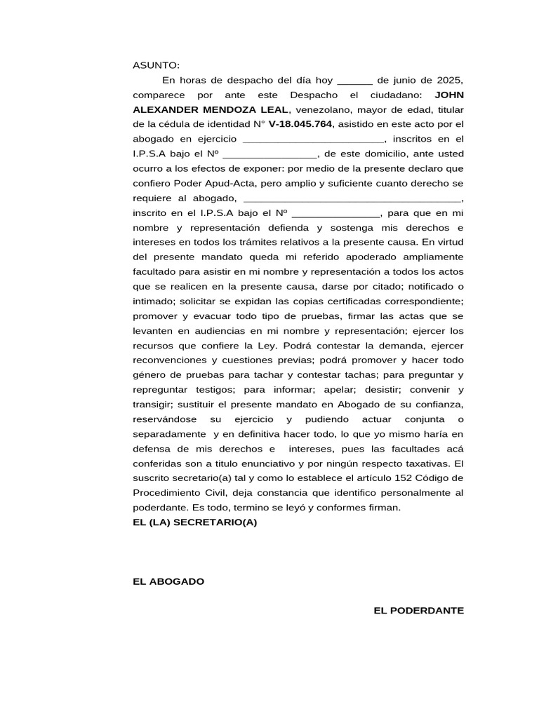 Poder Apud Acta | PDF