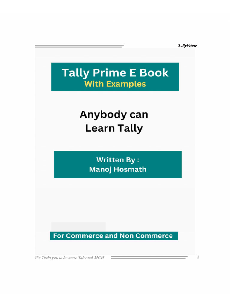 Tally Prime E Book 300 Dpi | PDF
