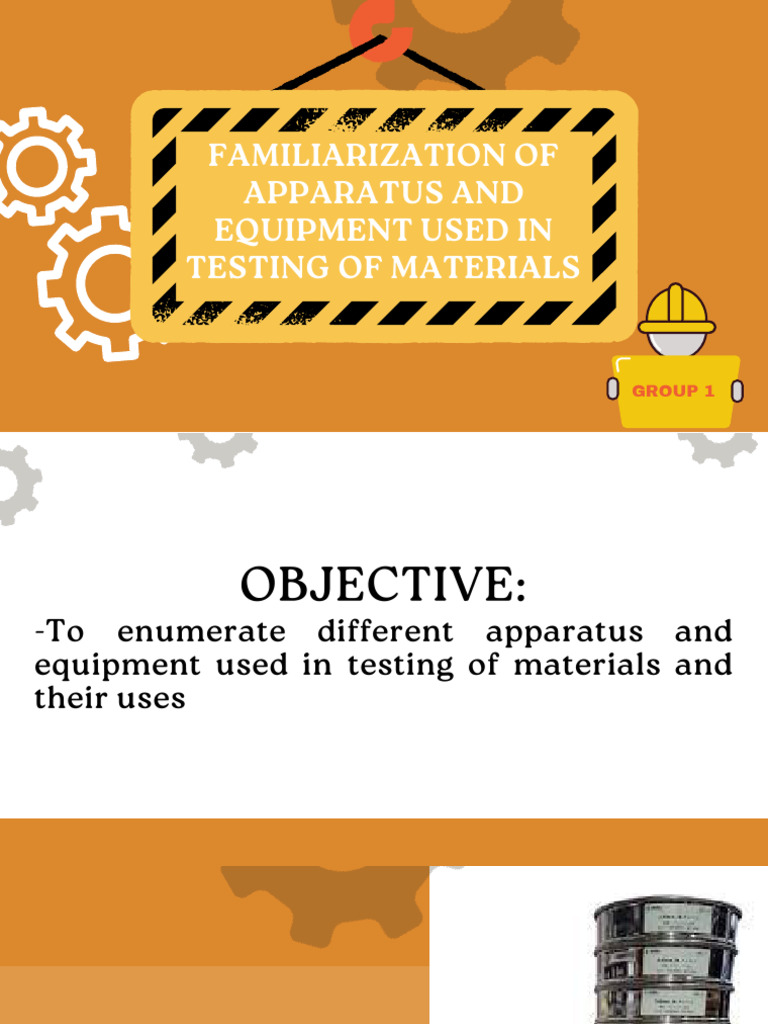 CHAPTER 2 Familiarization of Apparatus and Equipment Used in Testing of ...