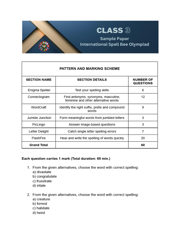 Spelling and Vocabulary Test Guide | PDF | Linguistics | Grammar