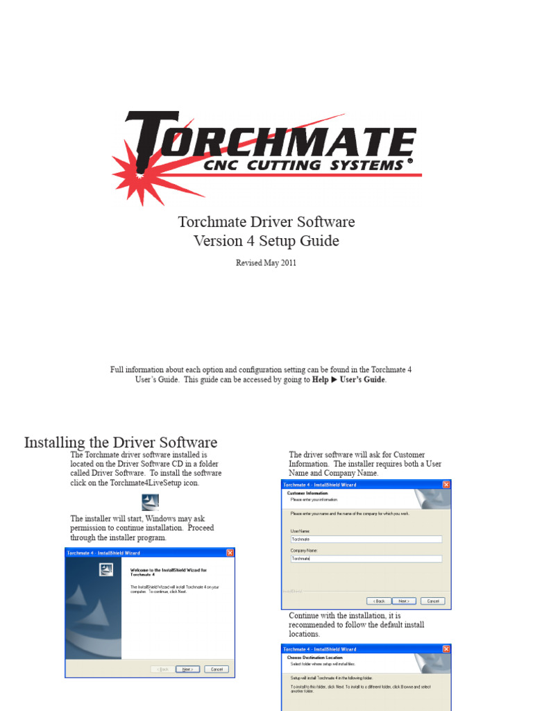 Torchmate Version 4 Setup Guide | PDF | Installation (Computer Programs ...