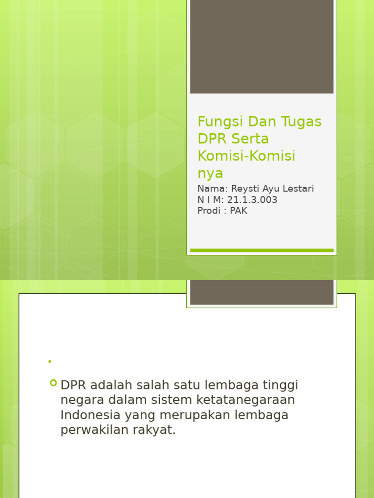 Fungsi Dan Tugas DPR Beserta Fungsinya | PDF