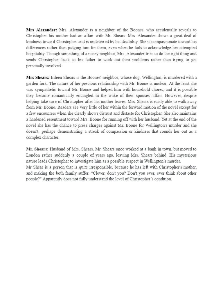 Character Analysis | PDF