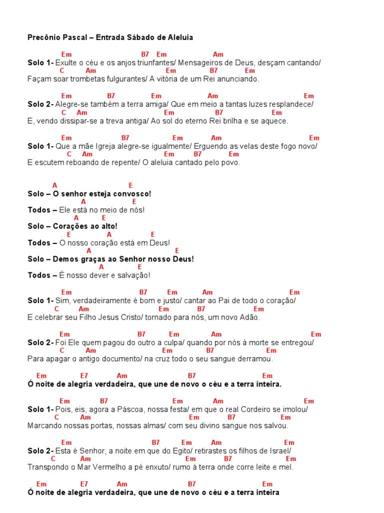 Precônio Pascal | PDF | Páscoa | Crença e doutrina religiosa