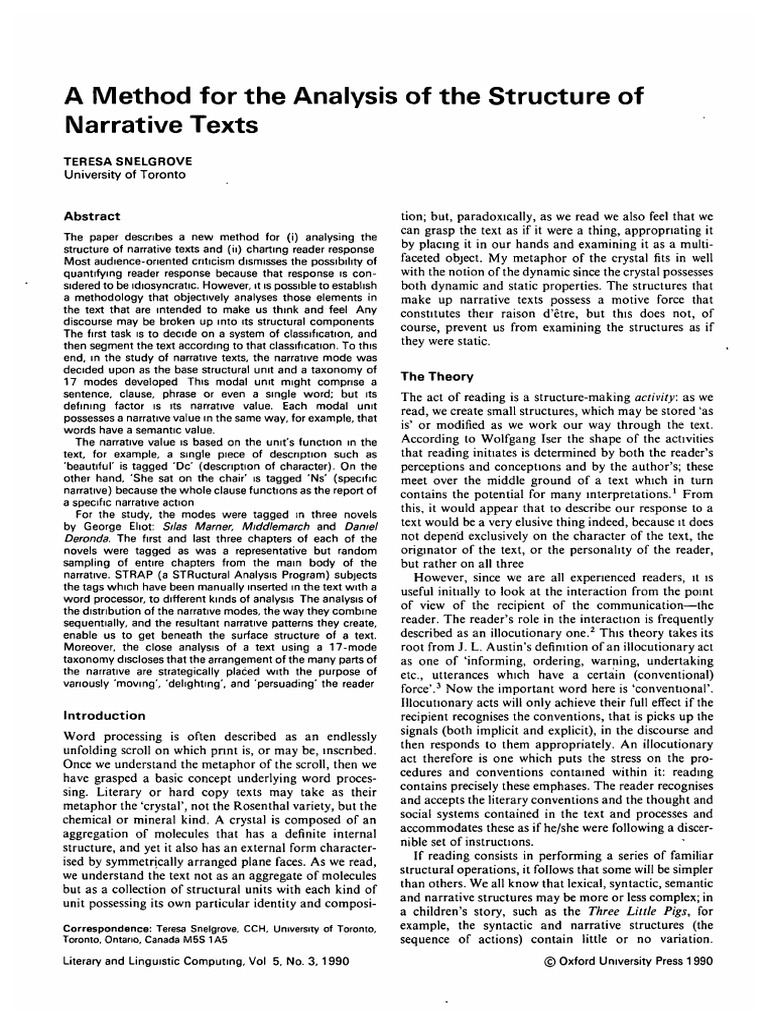 Analyzing Narrative Structure and Response | PDF | Narrative | Thought