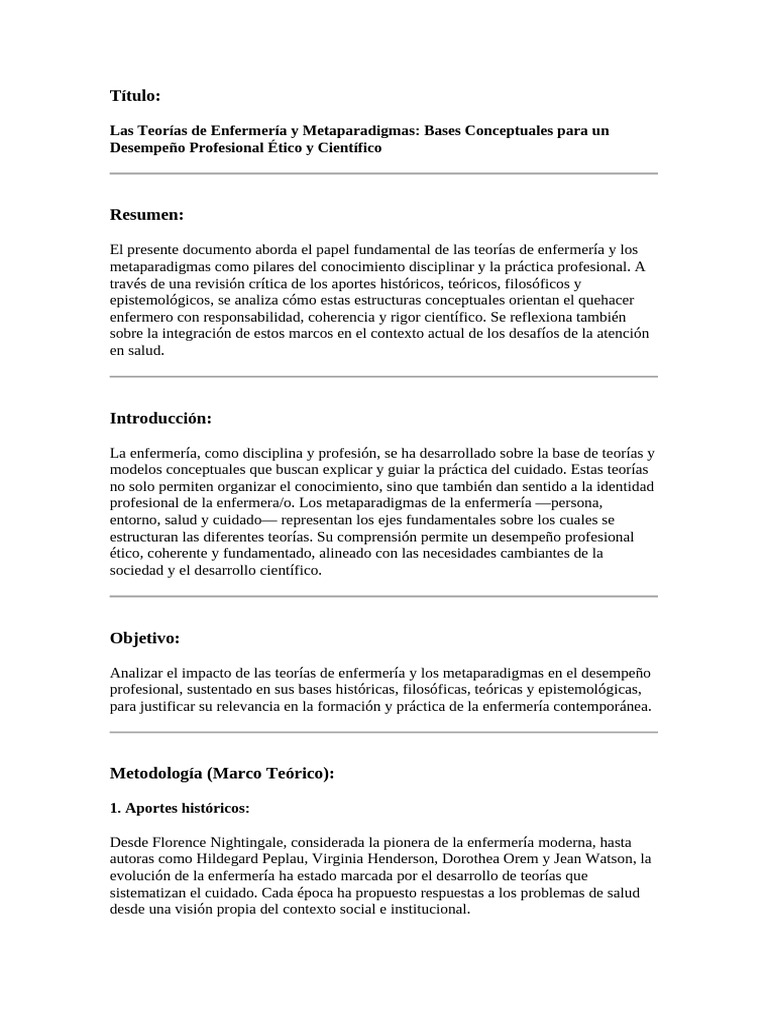 Avanse LRPD 3 Historia | PDF | Paradigma | Enfermería